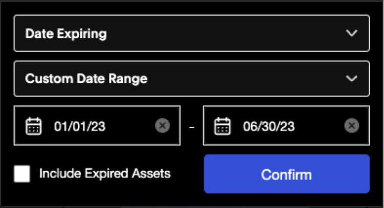 Asset Expiration Dates – globaledit Support